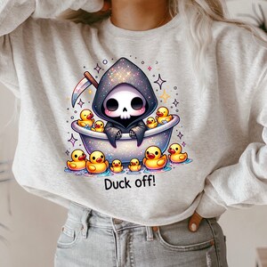 Funny Duck off PNG, Grim Reaper Png, I Don't Give a Duck PNG, Snarky ...