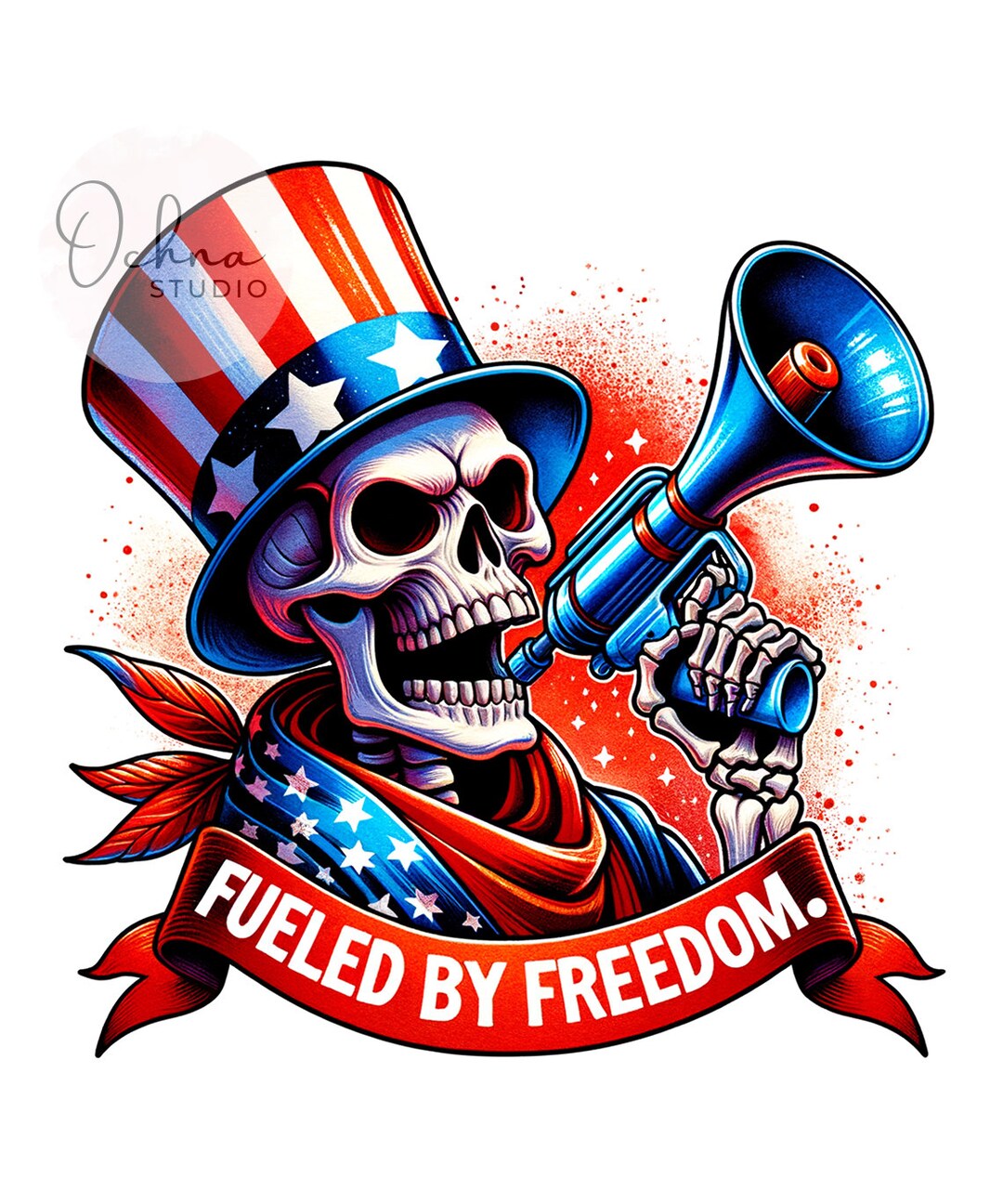 Fueled by Freedom PNG, Patriotic Skeleton PNG, 4th of July Skeleton ...