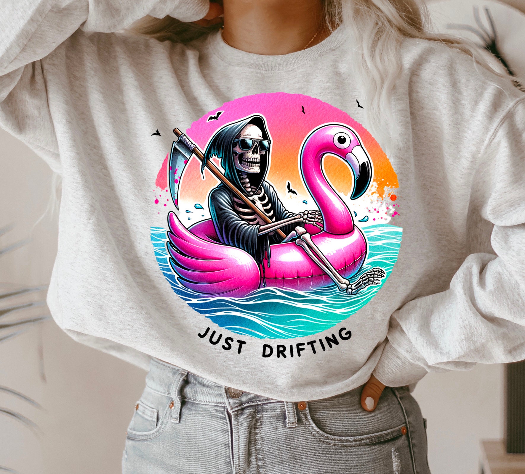 Just Drifting PNG, Summer Alien Clipart, Flamingo Float Png, Sarcastic ...