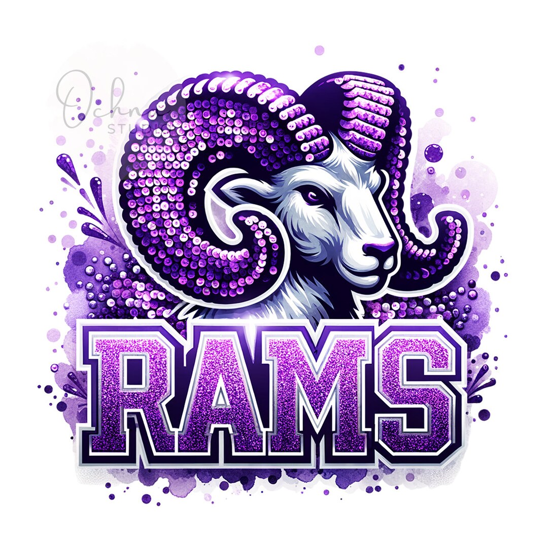 Rams Png, Mascot Png, Sport Png, Purple Silver Sequin Png, Game Day Png ...