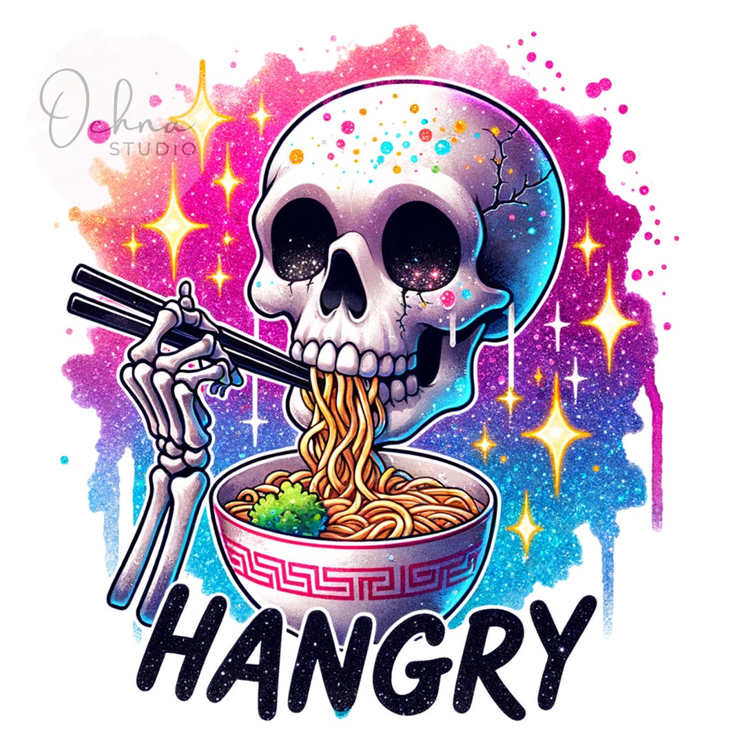 Hangry PNG, Hungry Snarky Skeleton PNG, Ramen Png, Skeleton Clipart, Sarcastic Skeleton ...