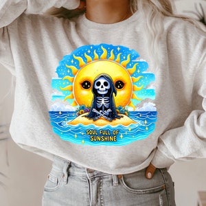 Soul Full of Sunshine PNG, Summer Grim Reaper, Skeleton Clipart ...