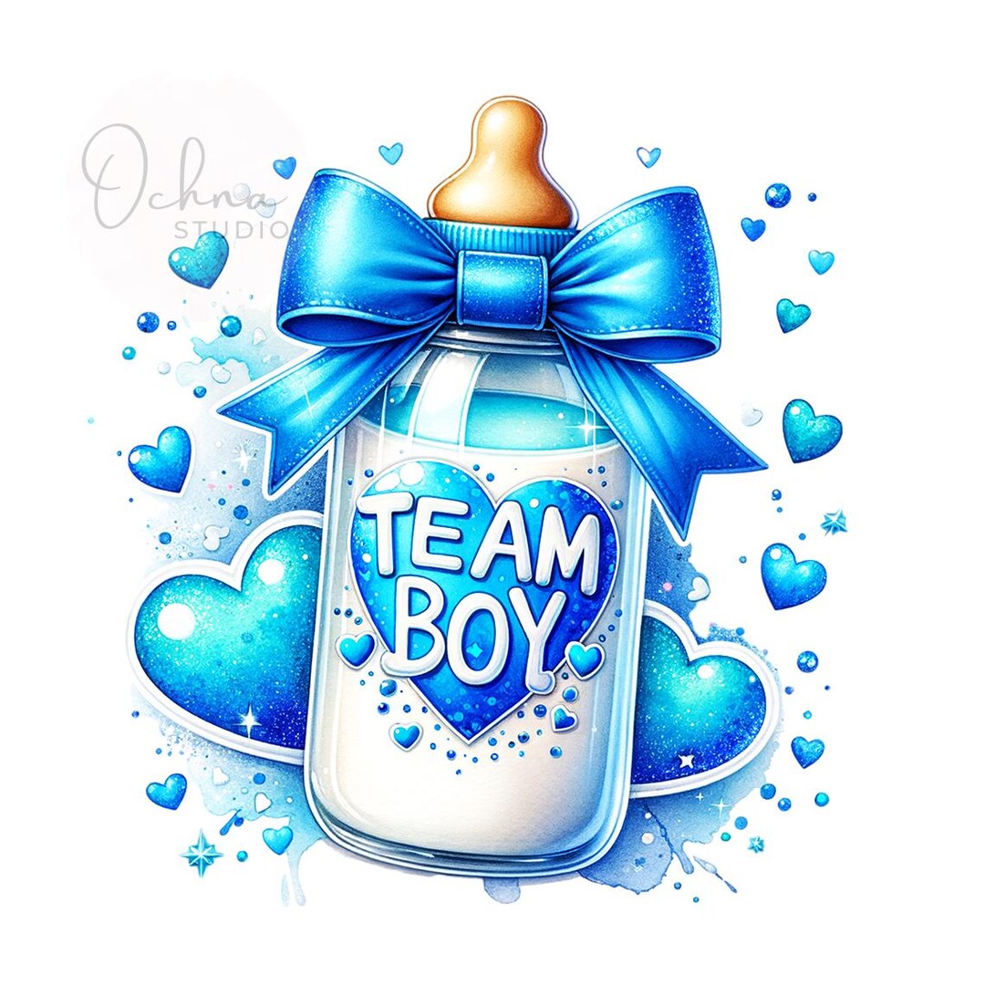 Team Boy PNG, Gender Reveal Png, Blue Hearts Png, Baby Boy Png ...