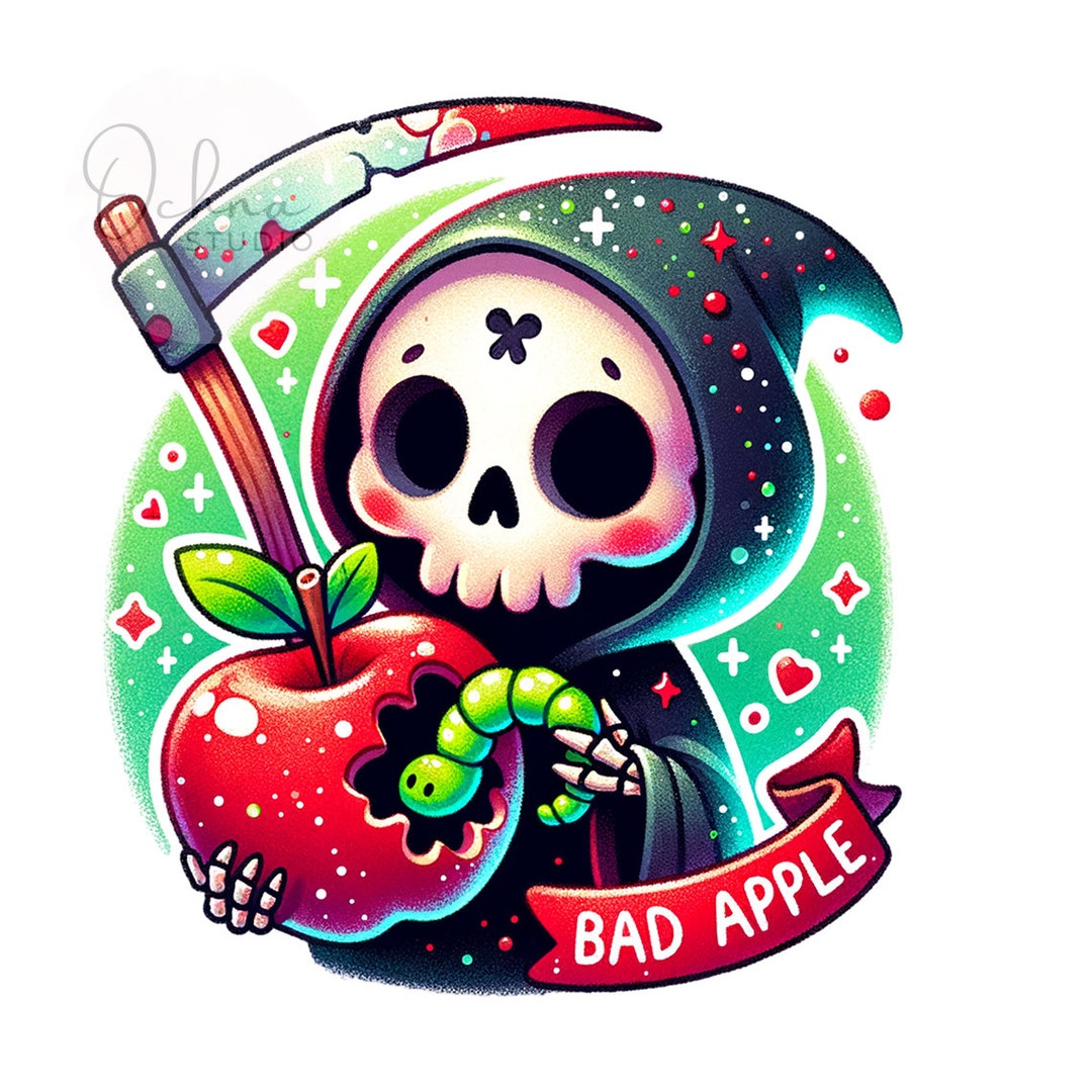 Bad Apple PNG, Grim Reaper PNG, Apple Clipart, Apple Grim Reaper ...