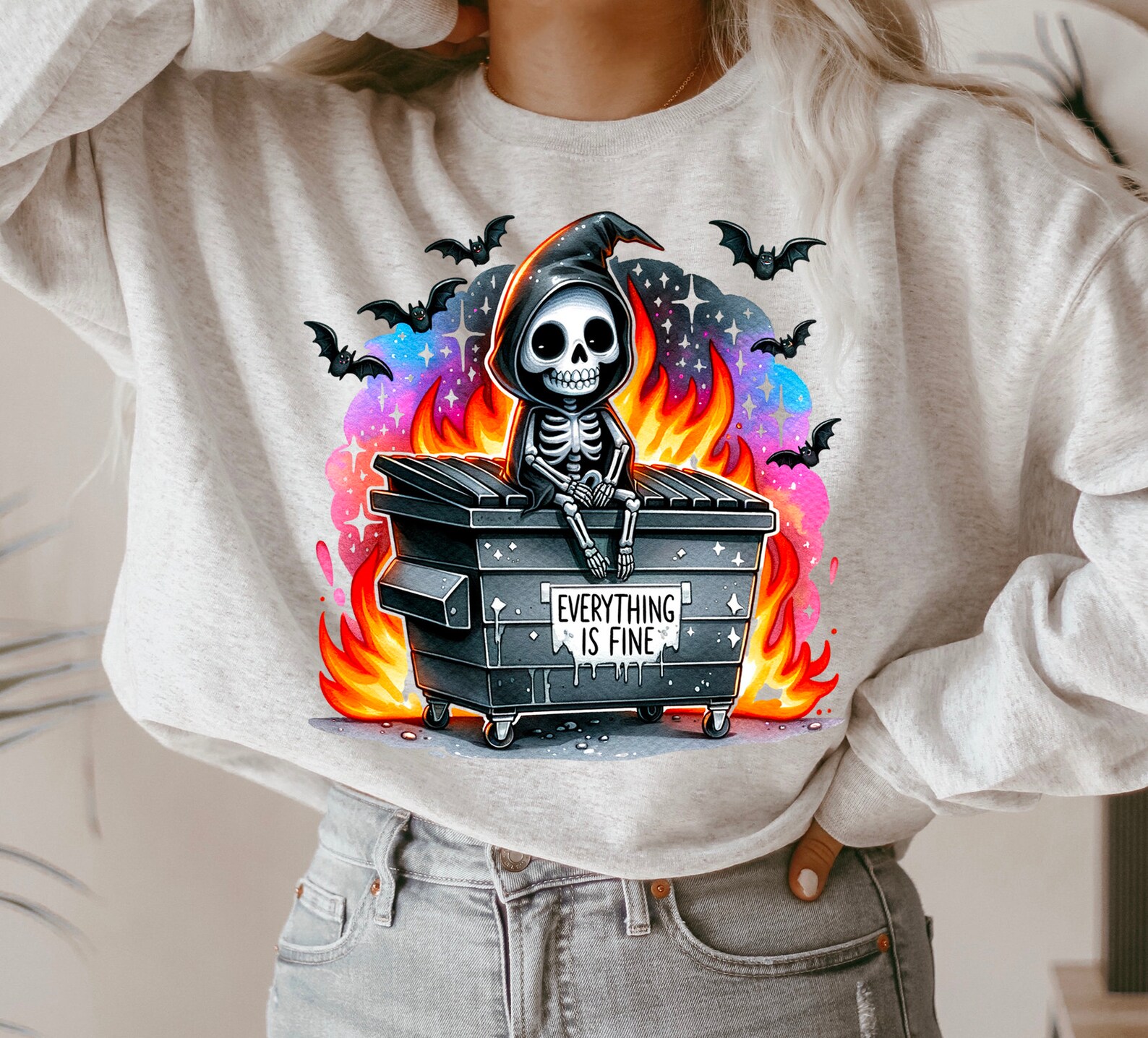 Everything is Fine Skeleton PNG, Snarky Skeleton Png, Sarcastic Png ...