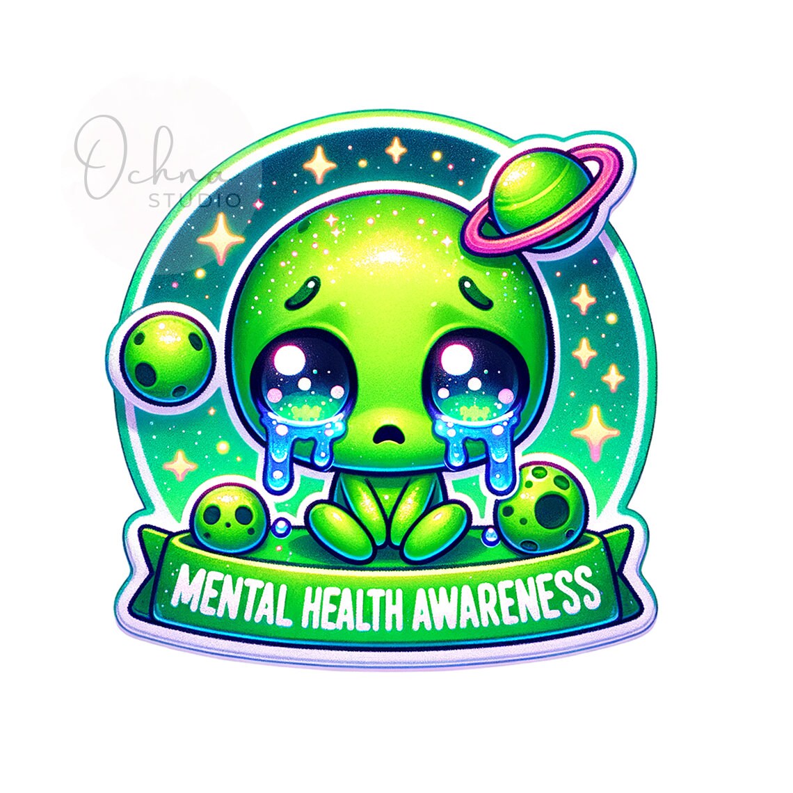 Mental Health Awareness PNG, Alien Clipart, Health Cliparts, Awareness ...