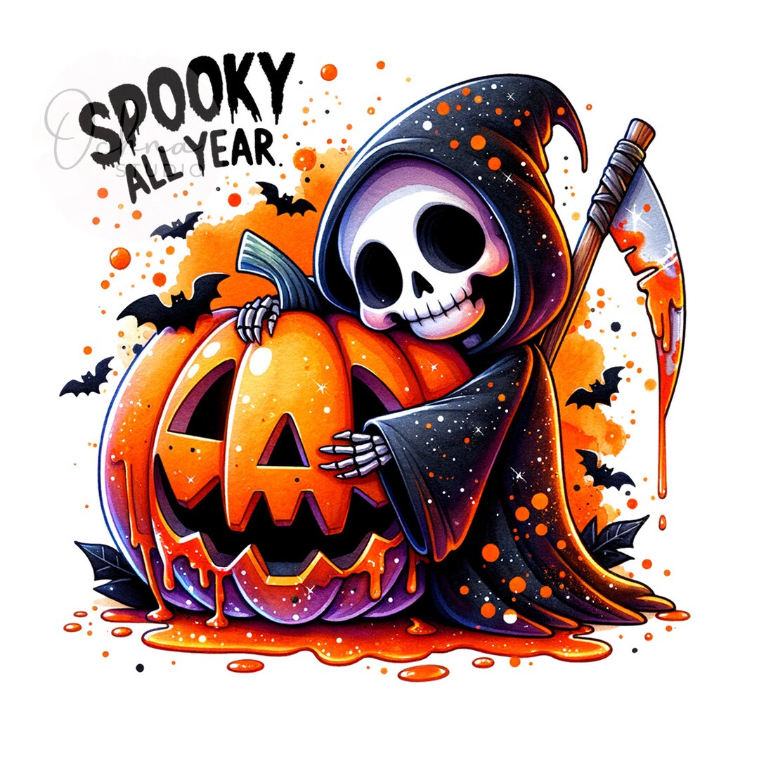 Spooky All Year PNG, Waiting for Halloween Clipart, Spooky Fall Vibes ...