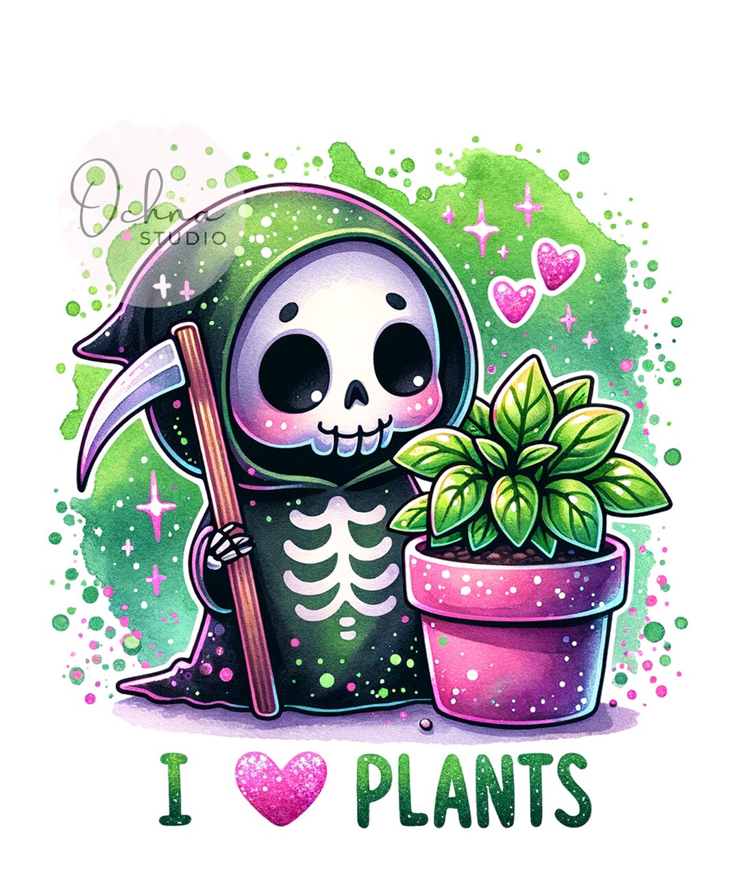 I Love Plants PNG, Grim Reaper Clipart, Gardening PNG, Sarcastic Png ...