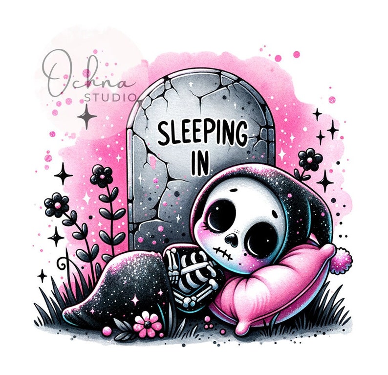 Sleeping in Skeleton PNG, Cute Snarky Skeleton Png, Spooky Skeleton PNG ...