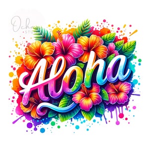 Aloha Png, Tropical Flowers Clipart, Colorful Summer, Tropical Png ...