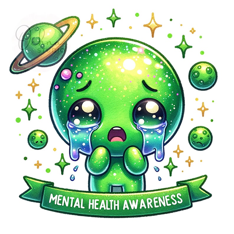 Mental Health Awareness PNG, Alien Clipart, Health Cliparts, Awareness ...