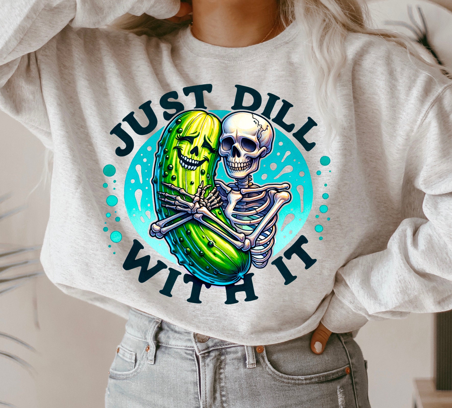 Dill With It PNG, Skeleton Pickle PNG, Dill Pickle Clipart, Snarky ...