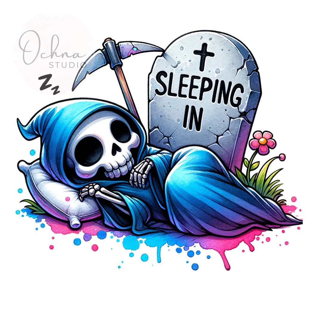 Sleeping in Skeleton PNG, Cute Snarky Skeleton Png, Spooky Skeleton PNG ...