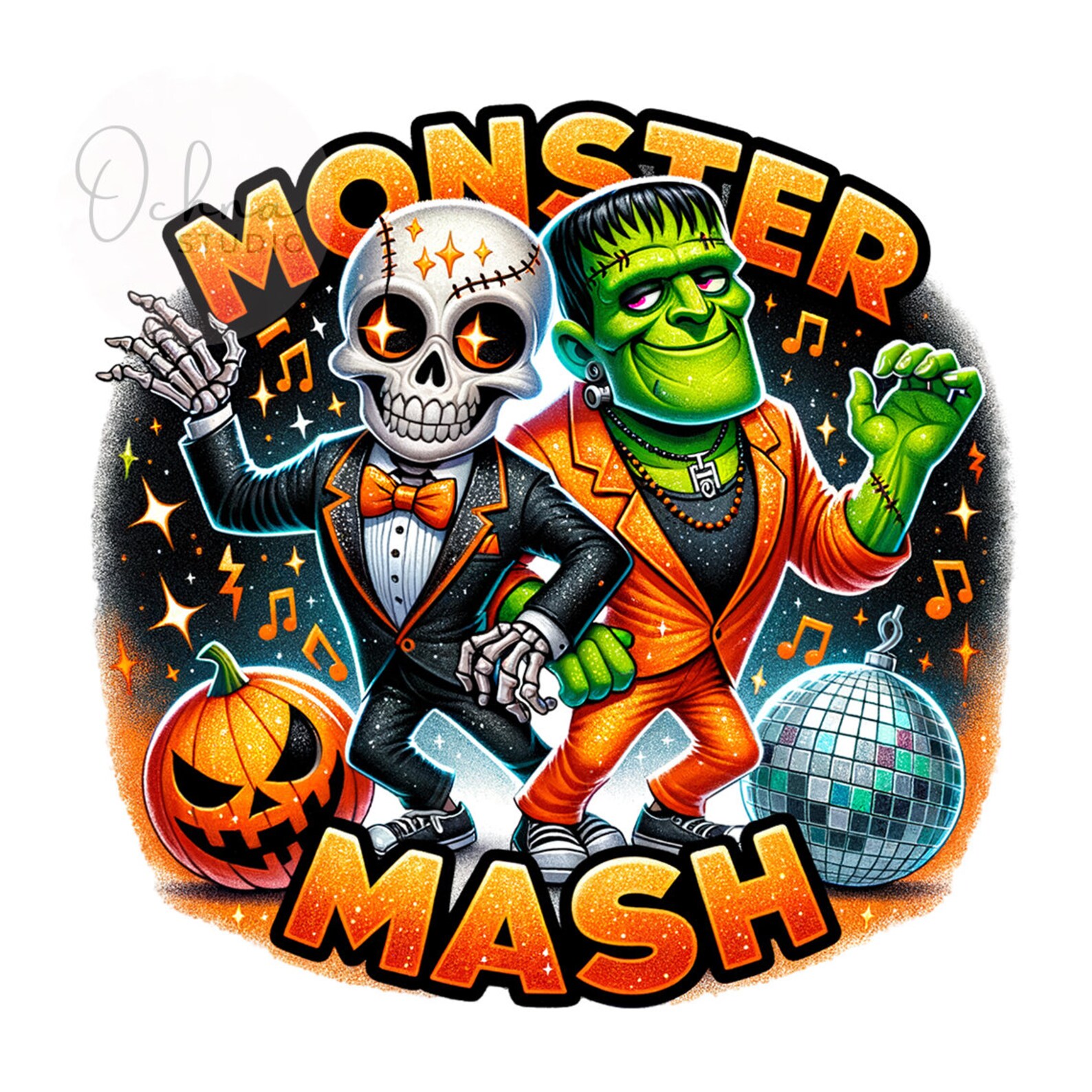 Monster Mash PNG, Spooky Halloween Clipart, Halloween Skeleton Monster ...