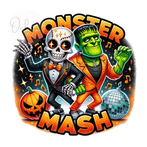 Monster Mash PNG, Spooky Halloween Clipart, Halloween Skeleton Monster ...