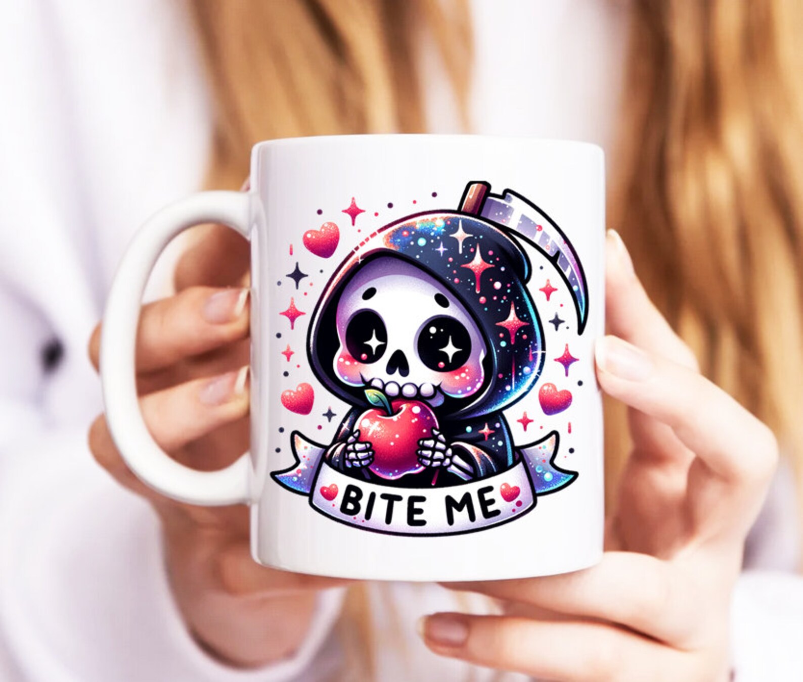 Bite Me PNG, Grim Reaper Clipart, Snarky Skeleton Sublimation, Funny ...