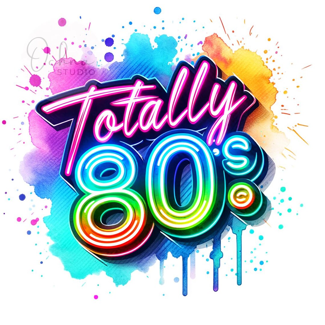 Totally 80's PNG, Colorful Neon 80's, Retro 80's, Vintage 1980's ...
