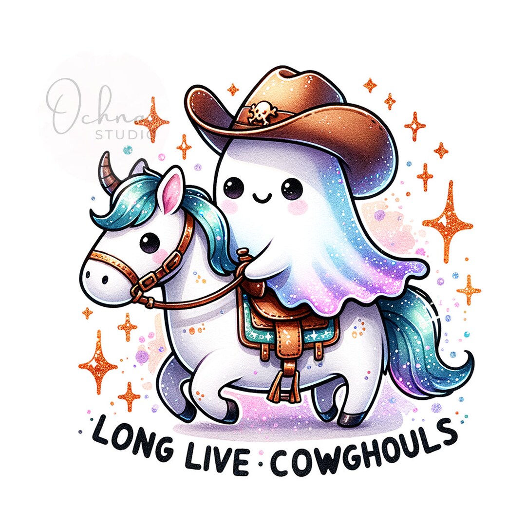 Long Live Cow Ghouls, Howdy Ghouls PNG, Ghouls Clipart, Cottagecore ...