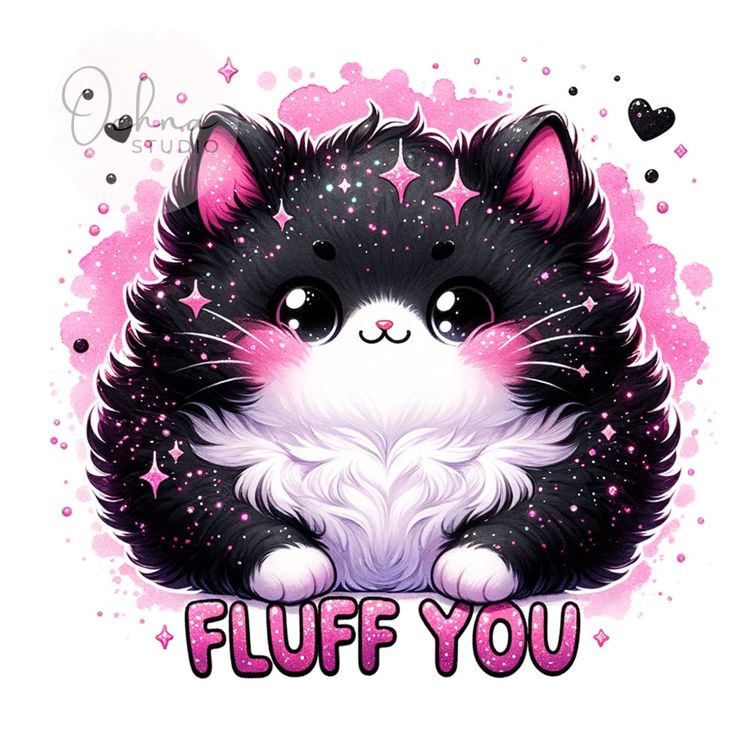 Fluff You Cat PNG, Cat PNG, Angry Cat Png, Fluff You Png, Black Cat Png ...