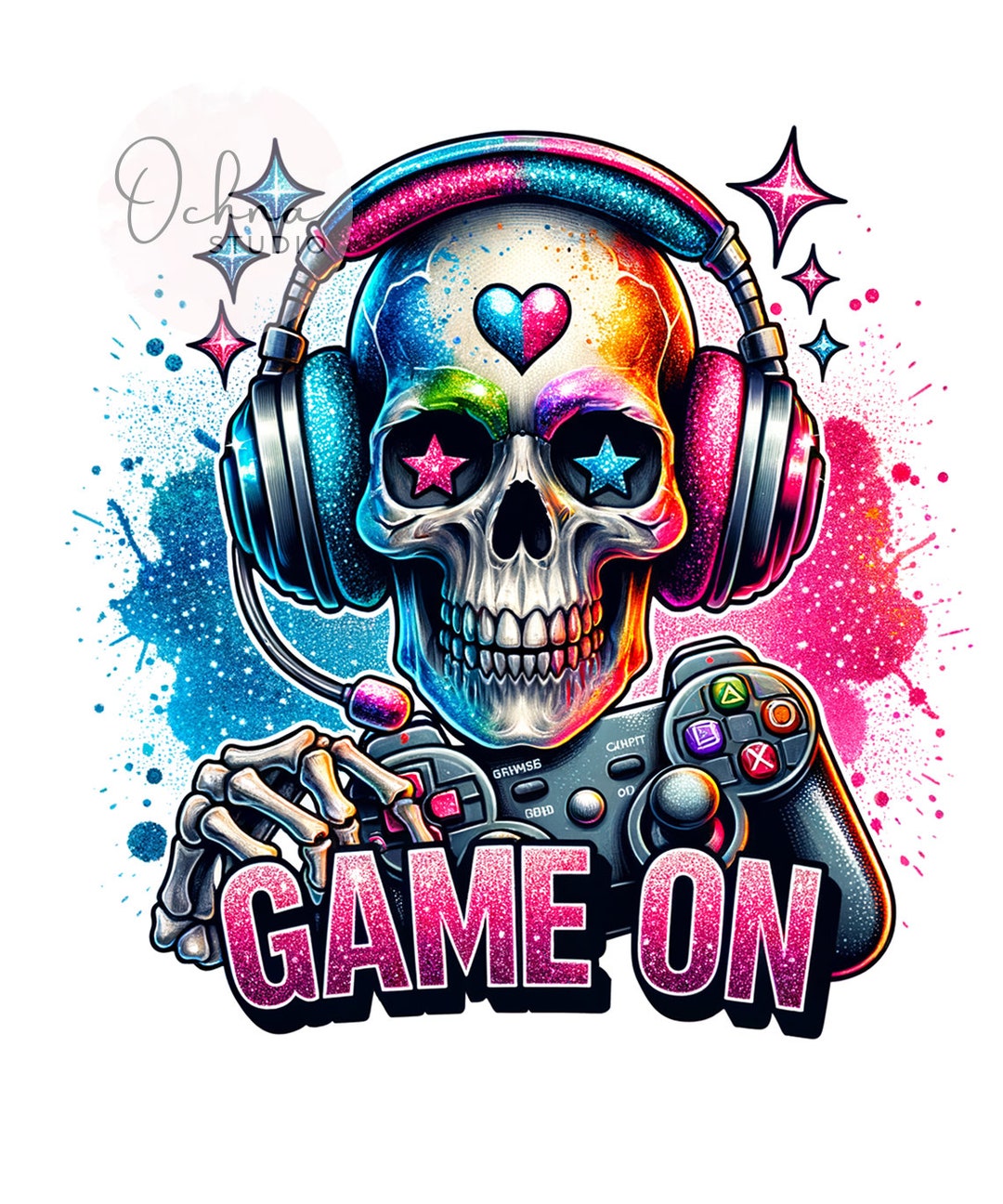 Game on PNG, Skeleton Gamer Clipart, Snarky Skeleton Clipart, Gaming ...