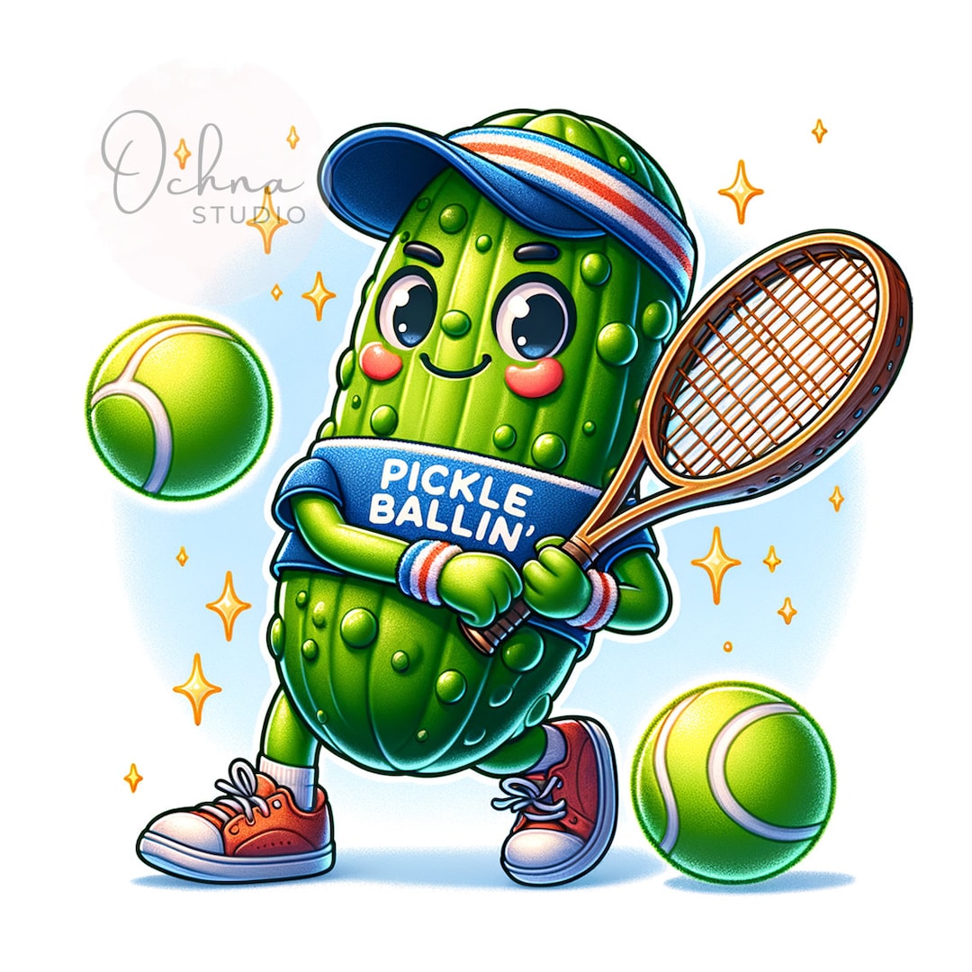 Pickle Ballin Clipart, Pickle Ballin Png, Pickleball PNG, Funny ...