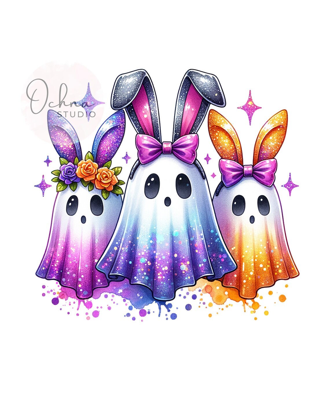 Ghost Easter Bunny PNG, Cute Ghosts, Spooky Easter Clipart, Funny ...