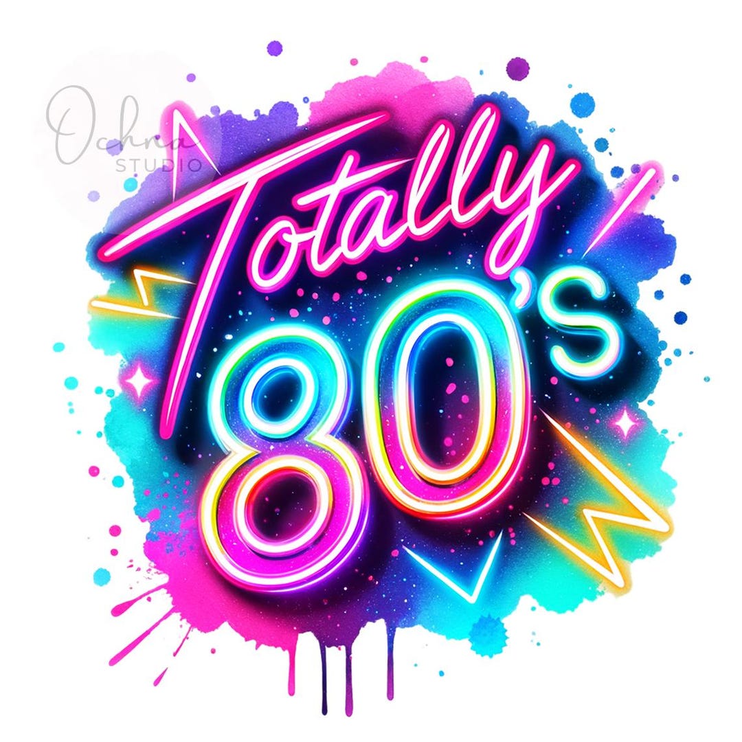 Totally 80's PNG, Colorful Neon 80's, Retro 80's, Vintage 1980's ...