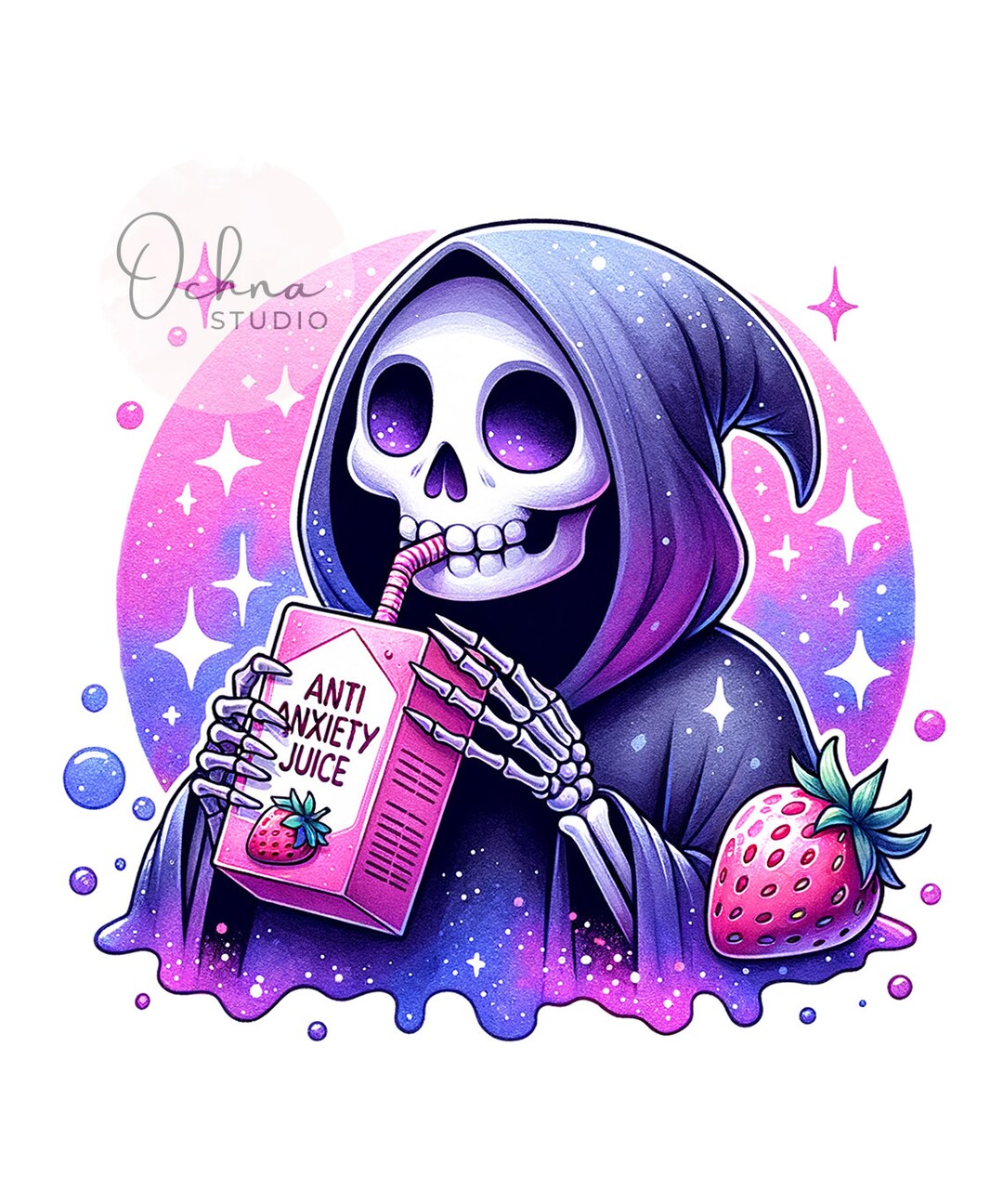 Anti Anxiety Juice PNG, Purple Anxiety Skeleton Sublimation, Antisocial ...
