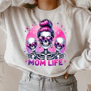 Mom Life PNG, Skeleton Mom Clipart, Mom Skull PNG Design, Mothers Day ...