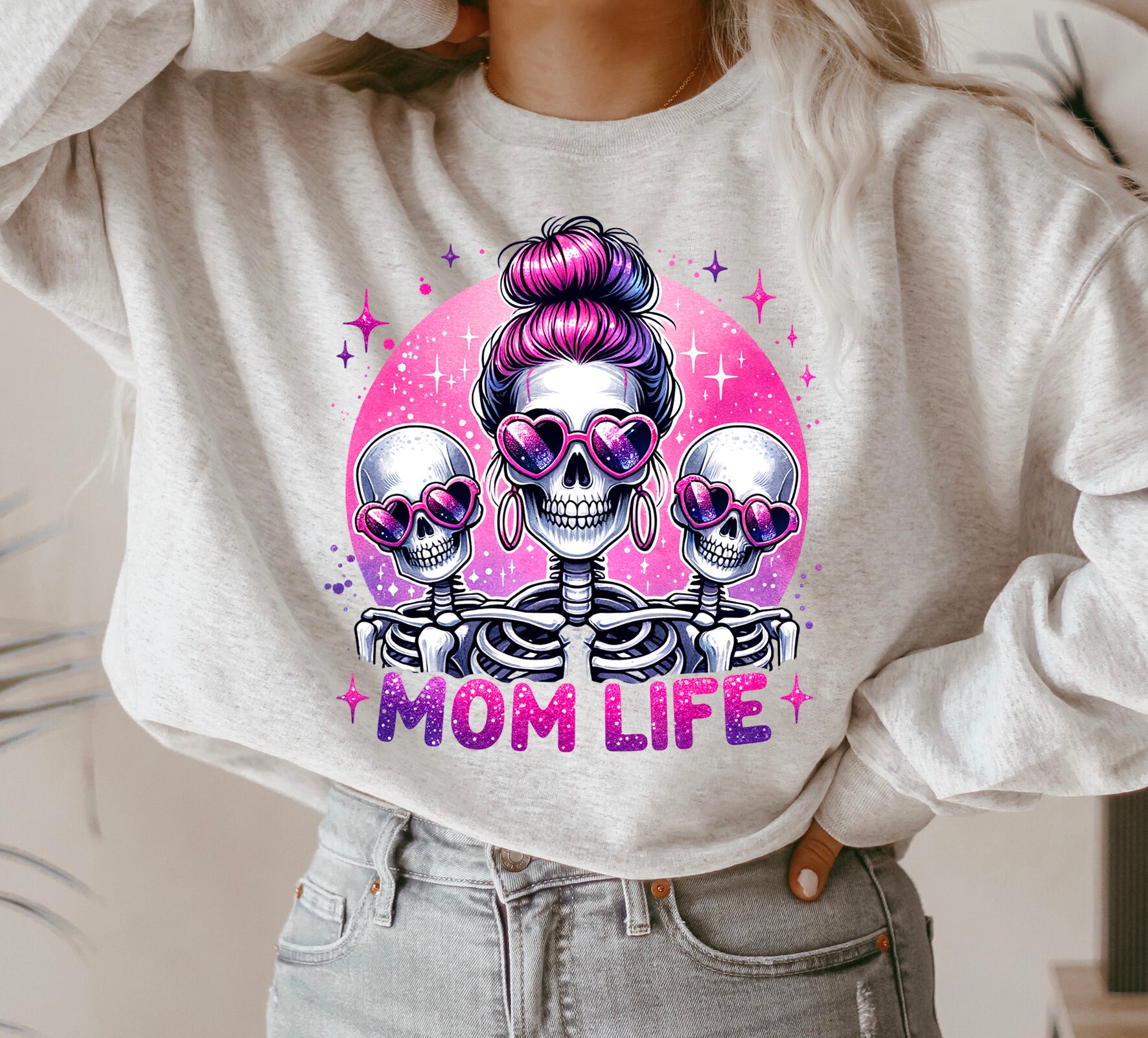 Mom Life PNG, Skeleton Mom Clipart, Mom Skull PNG Design, Mothers Day ...