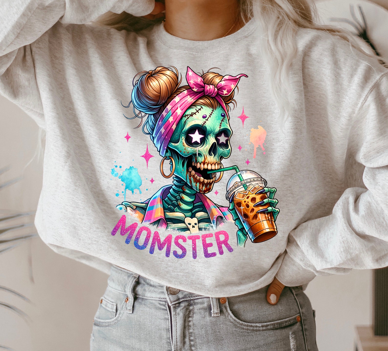 Momster PNG, Mombie Png, Funny Mom PNG, Zombie Mom Halloween Clipart ...