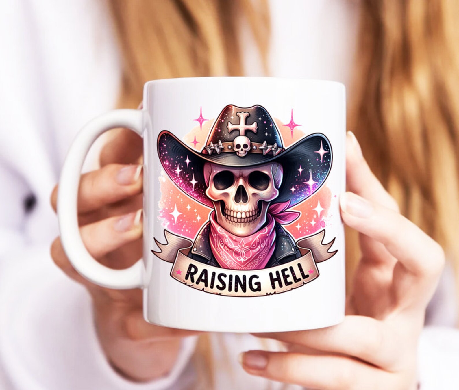 Raising Hell PNG, Spooky Cowboy Clipart, Southern Phrase Png, Country ...