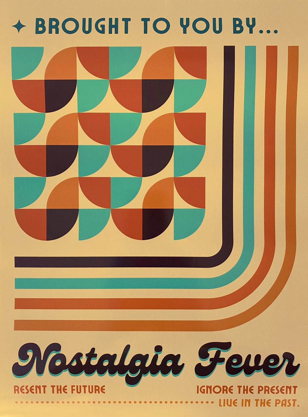 Retro Advertisement Poster 70s 60s Vintage Design Nostalgia Fever 1st ...