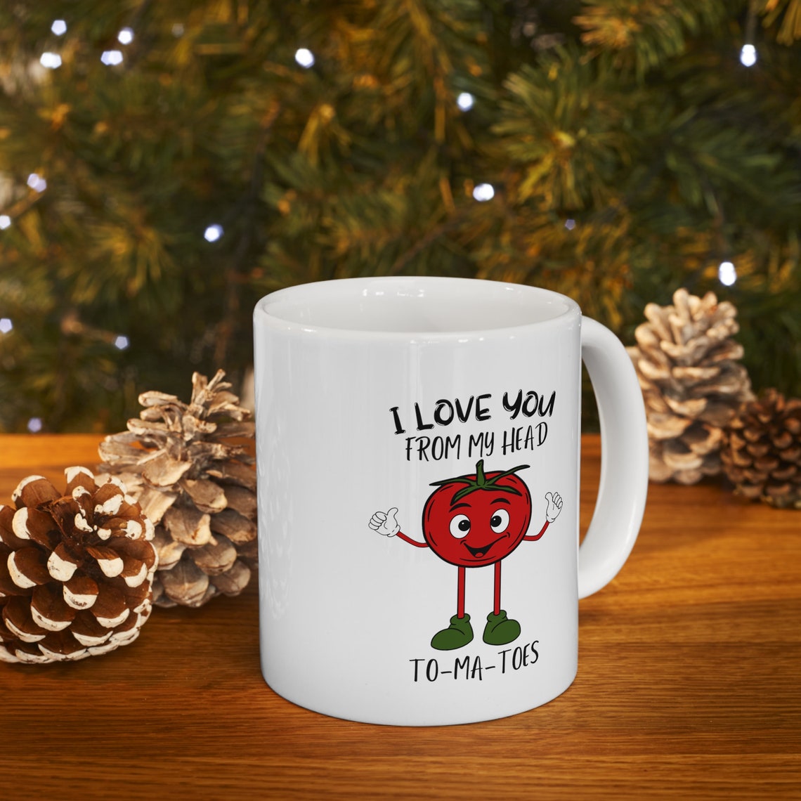 BEAUTIFUL, CUSTOMIZABLE CERAMIC Mug Features an Adorable Tomato Fruit ...