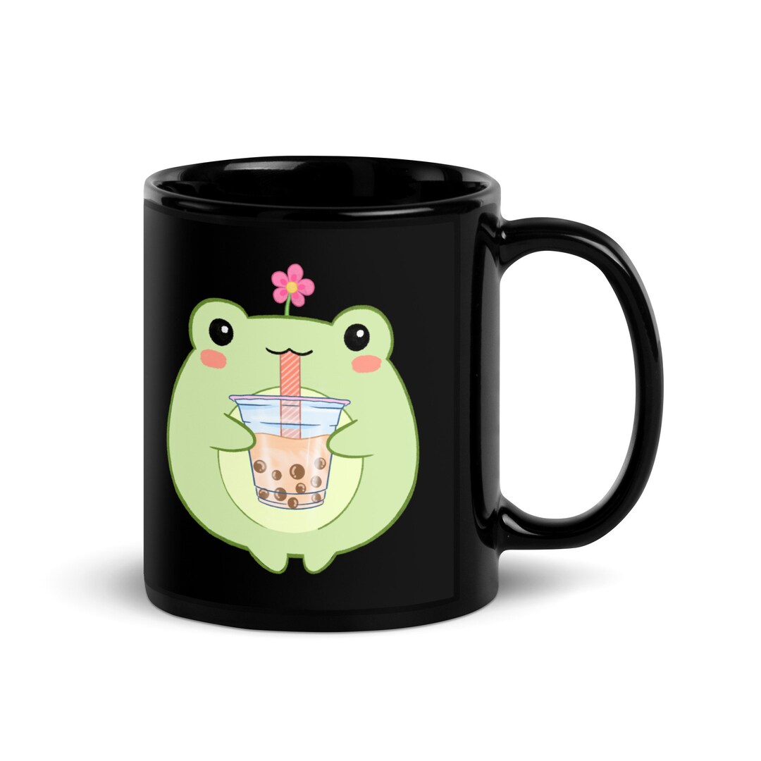 Cute Boba Frog Mug Bubble Tea Mug Boba Drink Lovers Gift Frog Gifts ...