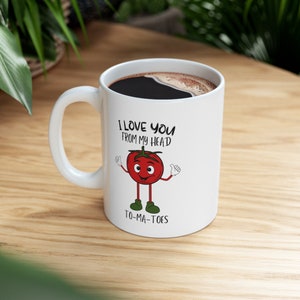 BEAUTIFUL, CUSTOMIZABLE CERAMIC Mug Features an Adorable Tomato Fruit ...