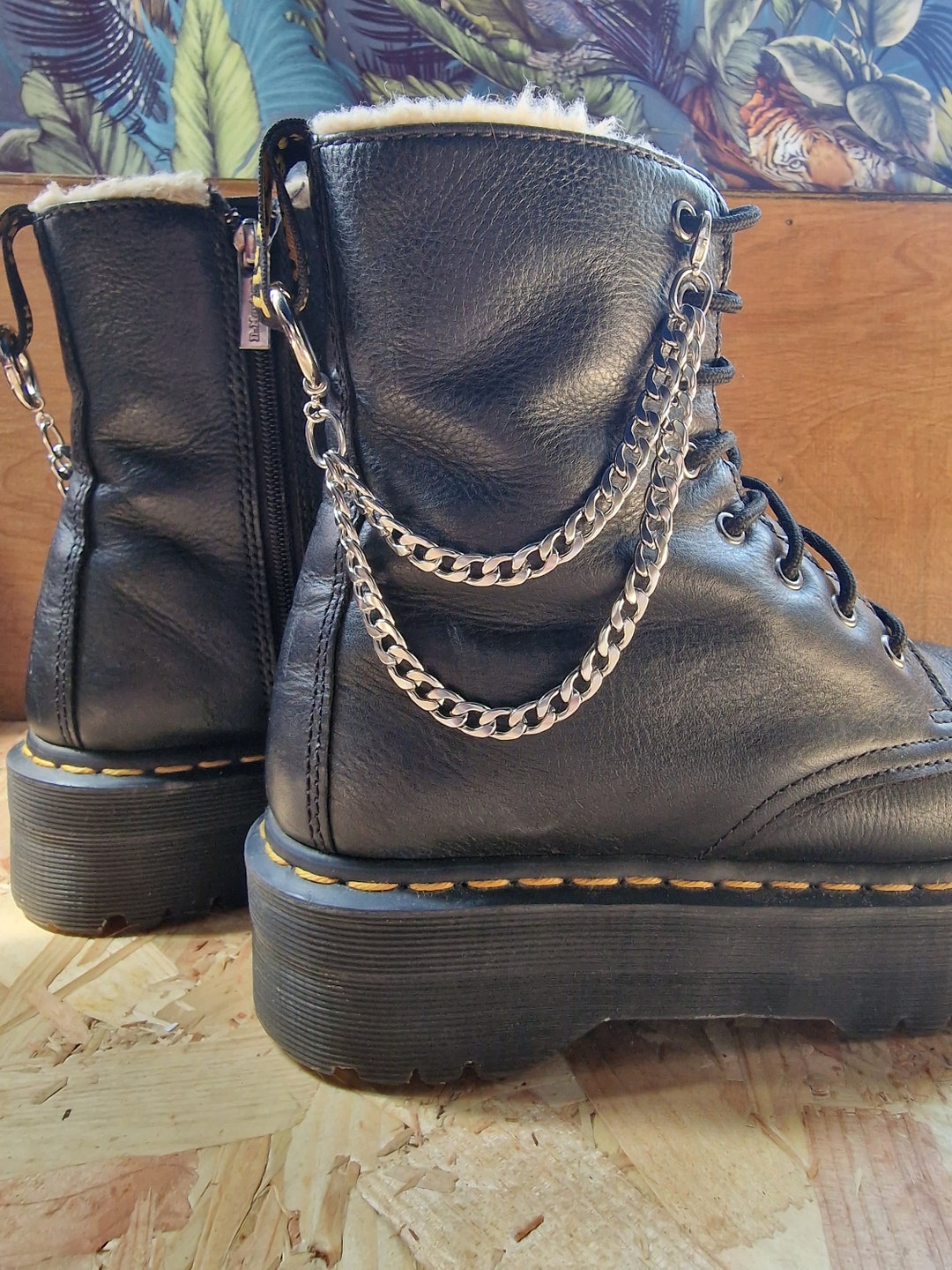 Chunky Boot Chain, Silver Boot Chain, Boot Charms, D.M Charms. - Etsy