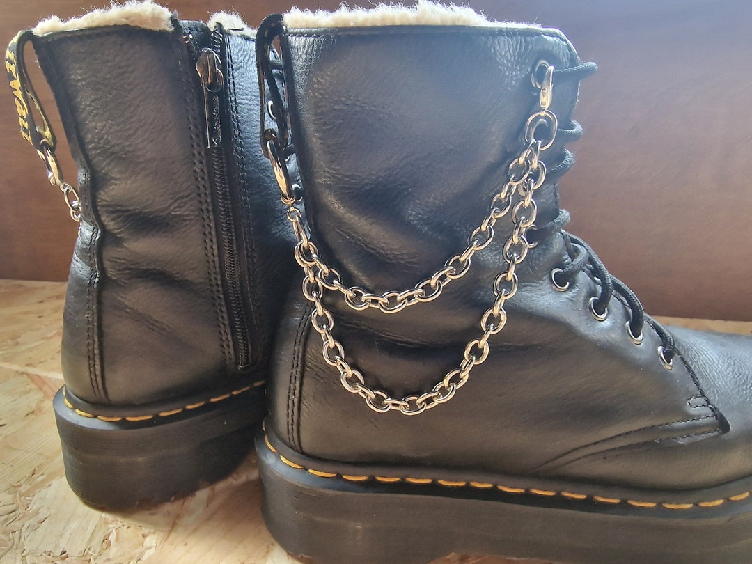 Chunky Rolo Boot Chain, Silver Boot Chain, Boot Charms, D.M Charms ...