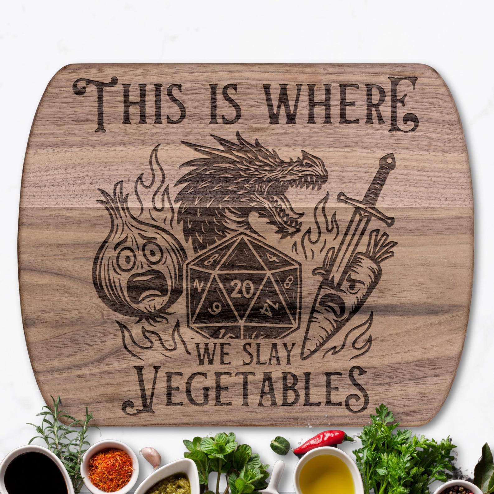 This is Where We Slay the Vegetables DND Cutting Board Perfect DM Gift ...