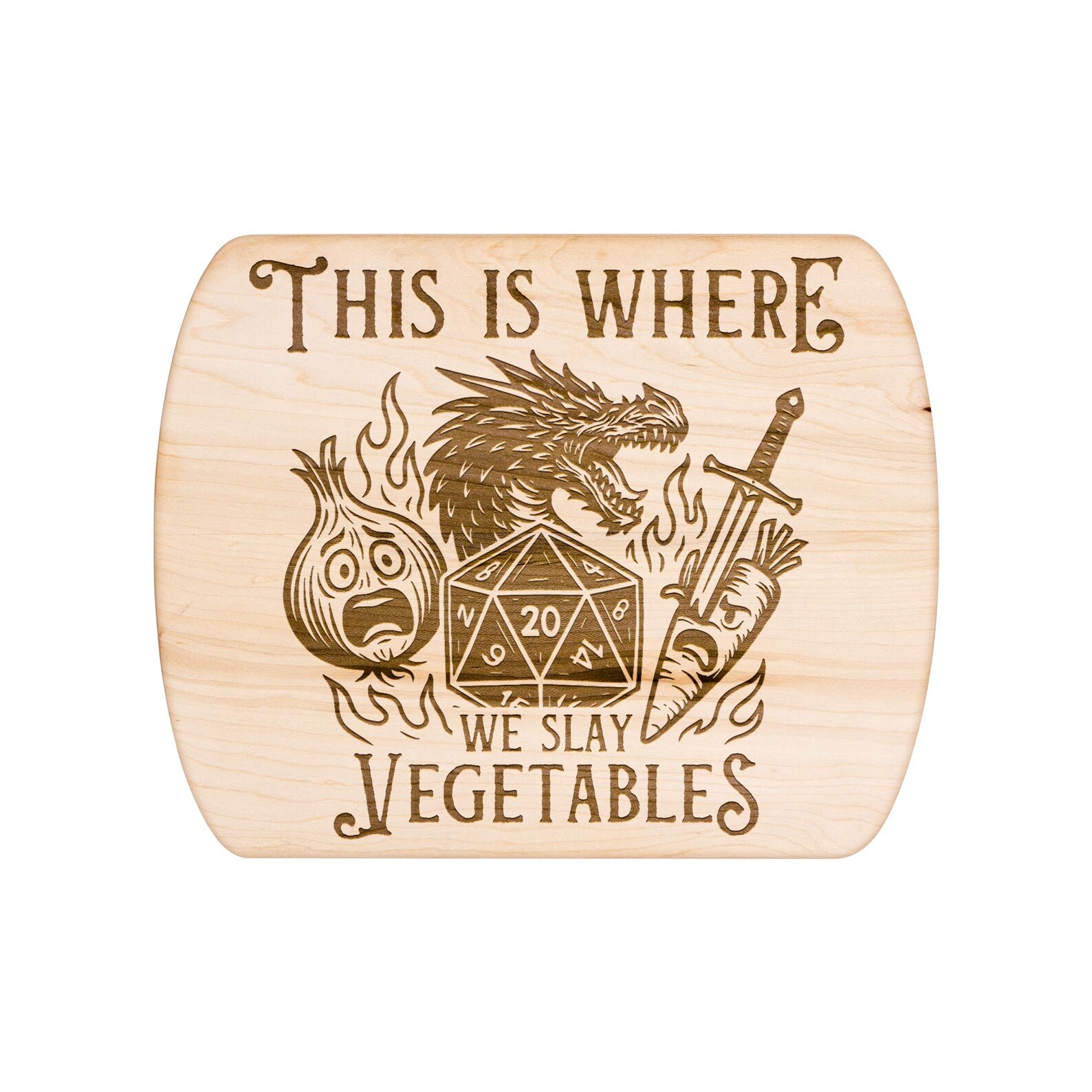 This is Where We Slay the Vegetables DND Cutting Board Perfect DM Gift ...