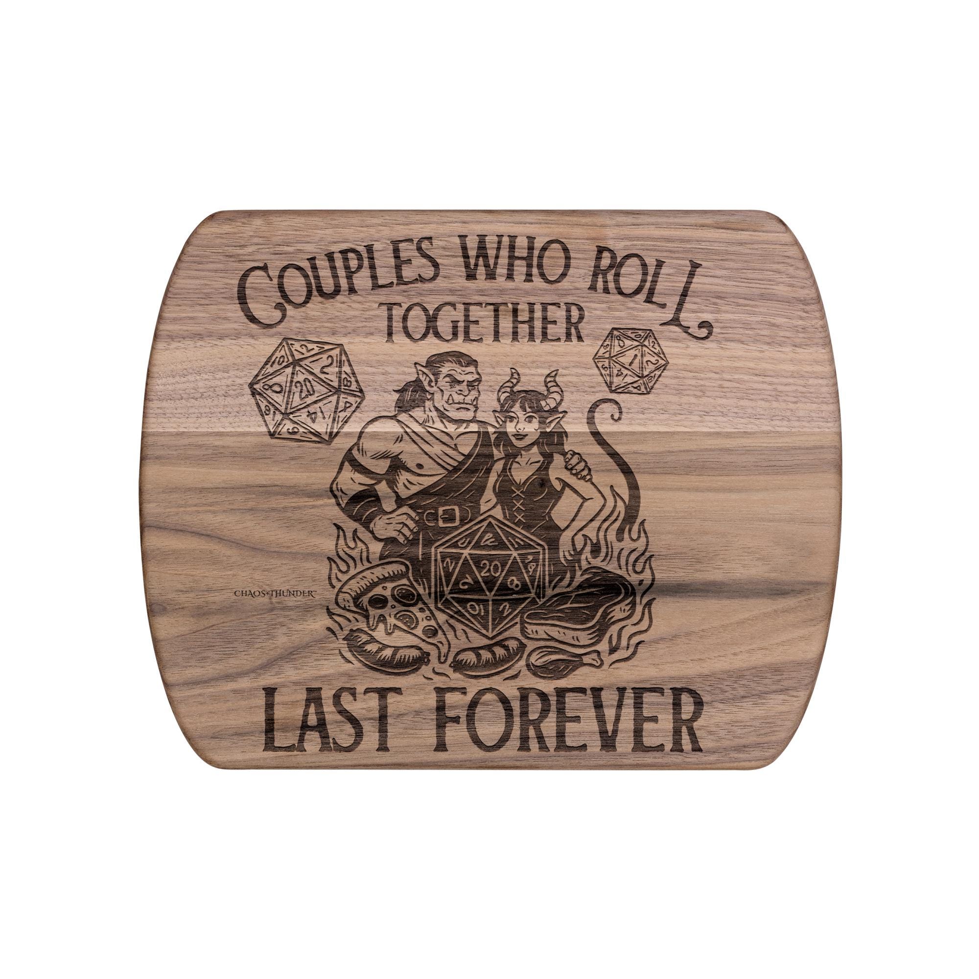 Couples Who Roll Together DND Cutting Board, DND Wedding or Anniversary ...