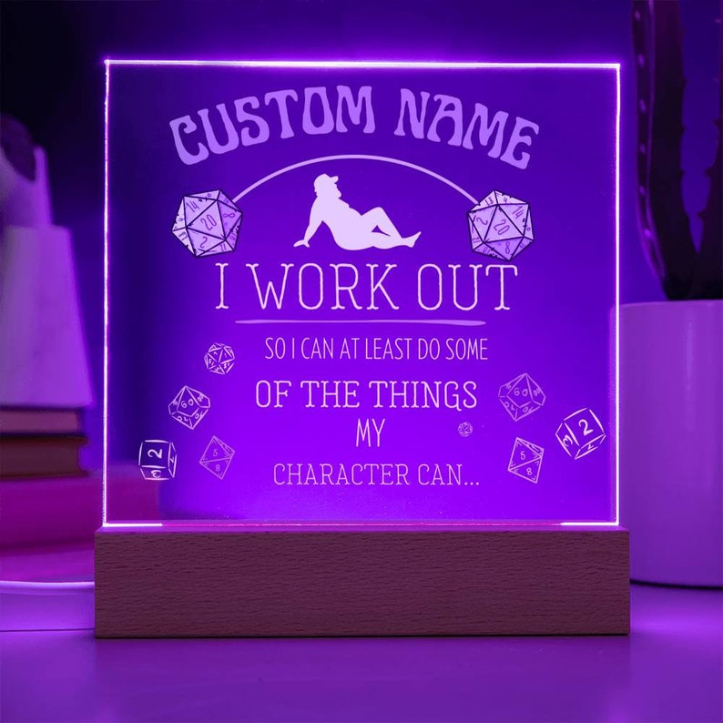 Personalized DND Acrylic Light up Sign: Funny Workout Plaque - Etsy ...