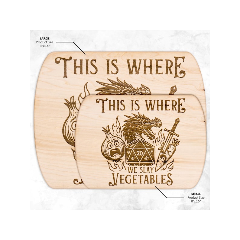 This is Where We Slay the Vegetables DND Cutting Board Perfect DM Gift ...