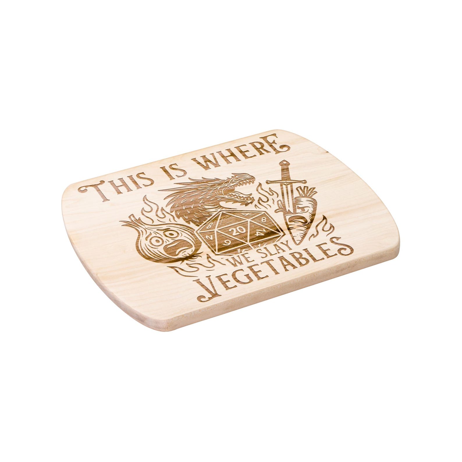 This is Where We Slay the Vegetables DND Cutting Board Perfect DM Gift ...