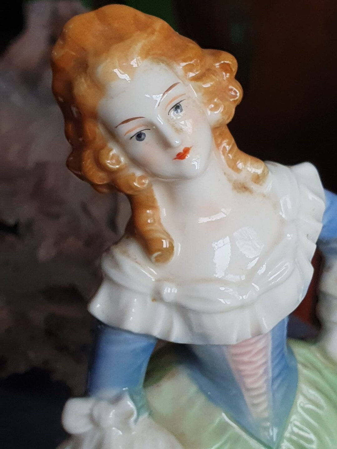 Smoke Eater Antique Rococo Dame-volkstedter Porcelain Manufactory ...