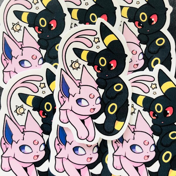 Espeon and Umbreon Sticker - Etsy