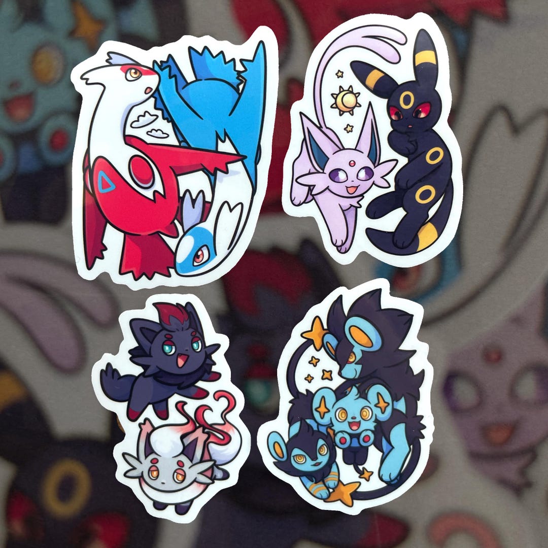 Poke-pair Stickers *check Desc* - Etsy