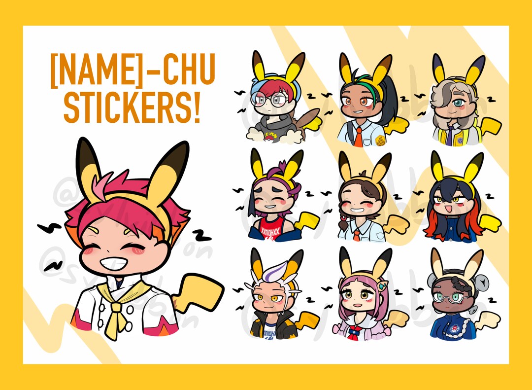 Scarlet/violet [NAME-CHU] Stickers!! - Etsy