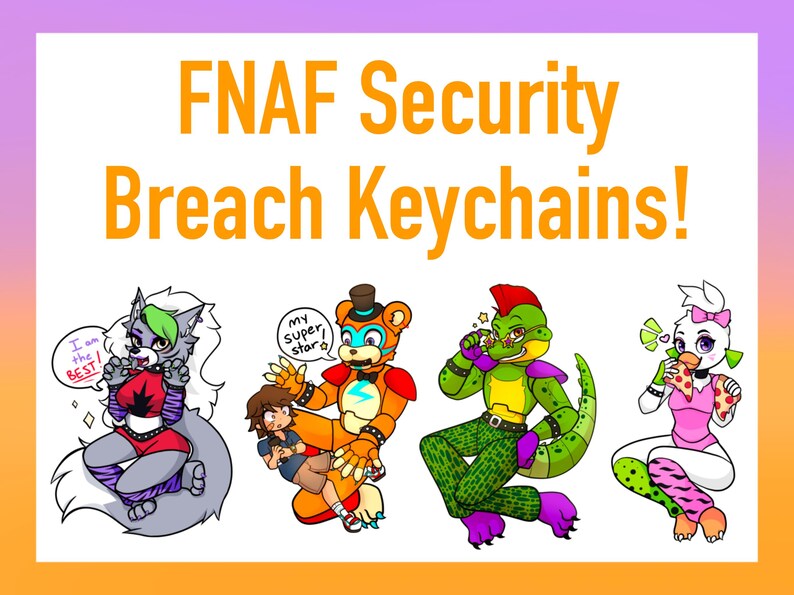 Fnaf Security Breach Keychains - Etsy