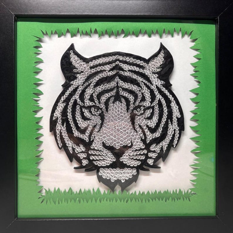 Paper Quilled White Tiger - Etsy